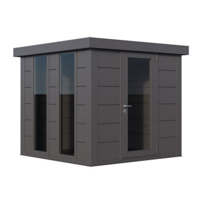 Telluria Luminato Steel Garden Room - 2.4m x 2.4m (8x8ft) | DIY at B&Q