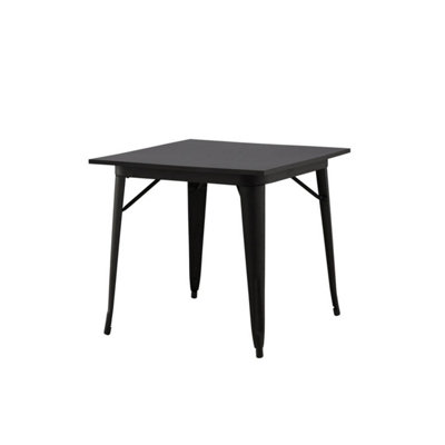 Tempe Square Dining Table - 80cm Black