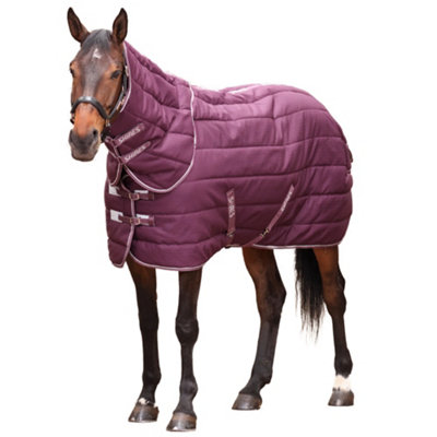Tempest Original Combo Neck Horse Stable Rug & Neck Burgundy (7 3")
