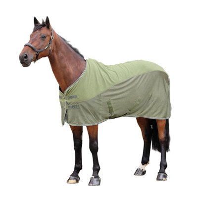 Tempest Original Mesh Horse Cooler Rug Khaki Green (60in)