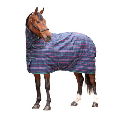 Tempest Plus 100 Horse Stable Rug Navy/Tartan (6)