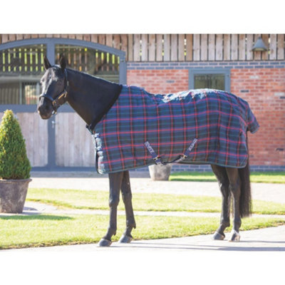 Tempest Plus Standard-Neck Checked 100g Horse Stable Rug Green (6 9 ...