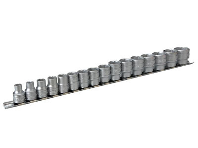 Teng M3816 M3816 Socket Clip Rail Set of 16 Metric 3/8in Drive TENM3816
