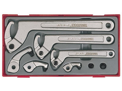 Teng TC33 TTHP08 Hook & Pin Wrench Set, 8 Piece TENTTHP08 | DIY at B&Q