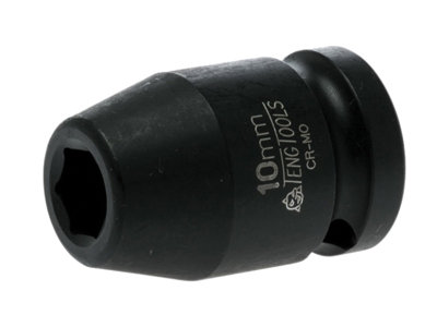 Teng Tools 10mm Impact Socket Hexagon 6 Point for 1/2 Inch Drive