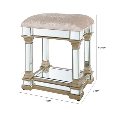 Tennant Dressing Table Stool Wood Accent Stool
