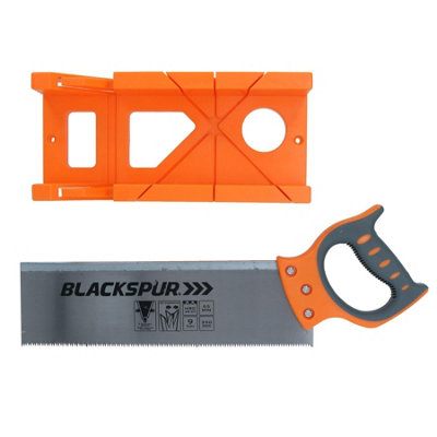 TENON SAW WITH PLASTIC MITRE BLOCK FOR WOOD 45 + 90 DEGREE ANGLES MITRE ...