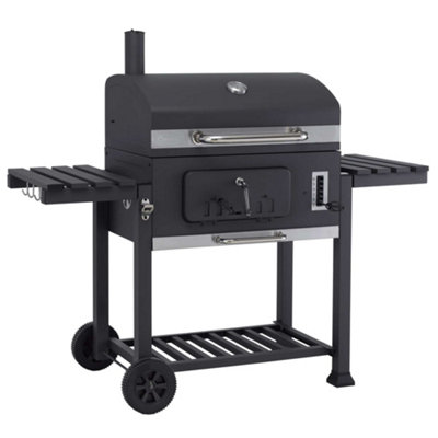 Tepro 1165S XXL Charcoal BBQ Grill - Includes two side tables | DIY at B&Q