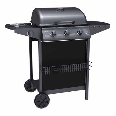 Tepro 3196UK Black Hampton 3 Burner Gas BBQ Grill