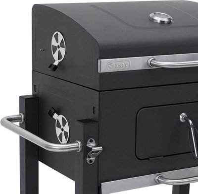 Tepro Trolley Toronto Click Charcoal BBQ - Anthracite, Stainless Steel ...
