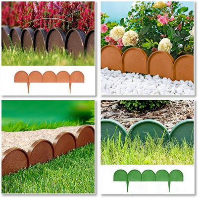 TERACOTA Flexible Garden Lawn Edging Border Strip 10m Plastic, Easy Install