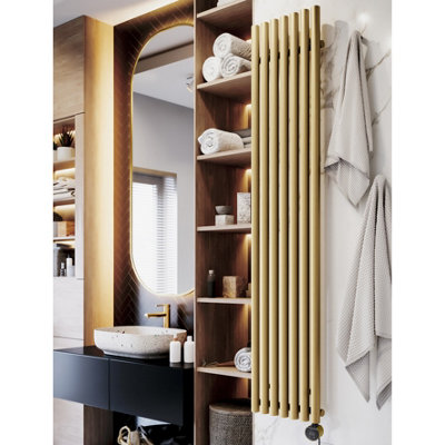 Terma Electric Radiator ROLO-ROOM E (W-Fi) 1800h x 370w(mm) 0.8 Kw Brass