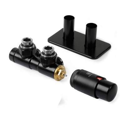 Terma Radiator Valves TWINS, Angled, 50mm Integrated TRVS Set RIGHT ...
