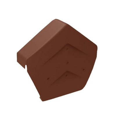 Terracotta Angled Ridge End Cap for Dry Verge Systems, Gable Apex Roof ...