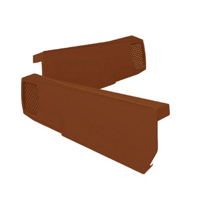 TERRACOTTA DRY VERGES, UNIVERSALLY HANDED UNITS FOR GABLE APEX ROOF TILES