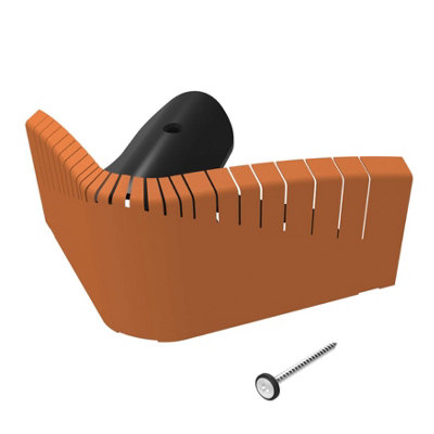 Terracotta Hip End Tile Closer Unit, Dry Roof Fixing to Replace Mortar