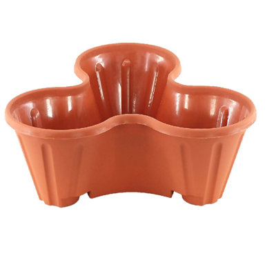 Terracotta Strawberry Planter Stacking Stackable Pot Garden Plastic ...