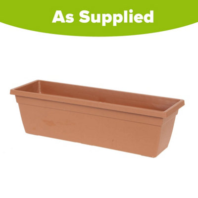 Terracotta Window box 60cm x 19cm (Leaonardo)