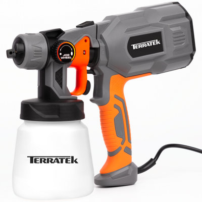 TERRATEK ELECTRIC PAINT SPRAYER 550W HVLP HANDHELD SPRAY GUN 3 PATTERNS ...