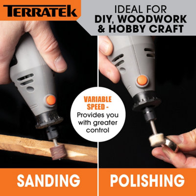 Terratek Rotary Tool Kit 234pcs 135W Variable Speed 8000-33000rpm DIY ...