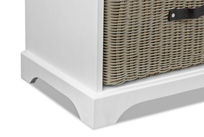 Tetbury 9 Drawer Storage Unit- White with Neutral Extra-Strong Baskets