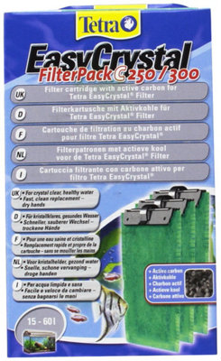 Tetra EasyCrystal Filter Pack C250/300 filter material with activated ...