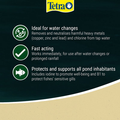Tetra Pond AquaSafe, Makes Tap Water Safe for Pond Fish, 250 ml