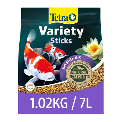 Tetra Pond Fish Food Variety Sticks 7L, Stick Mix Fish Food for All ...