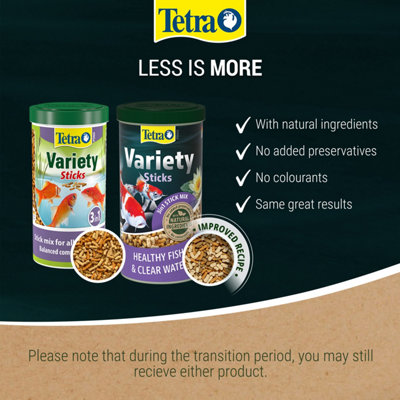 Tetra Variety Pond Sticks Complete Fish Food for All Pond Fish, 25 Litre
