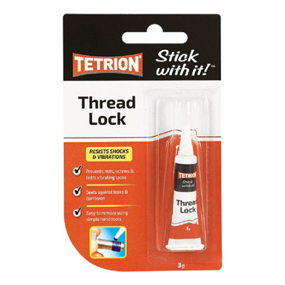 Tetrion Thread Lock Blue for Nuts, Bolts and Screws - 3g x 3 Excellent ...