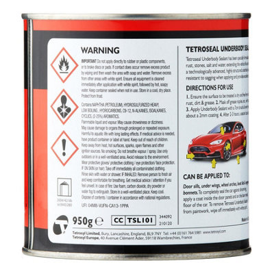 Tetroseal Ultimate Underbody Underseal Shutz Sealant - 950g Easy ...