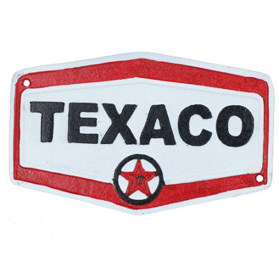 Texaco Cast Iron Sign Plaque Wall Garage Workshop Shop Petrol Station ...