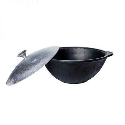 Texas Club Uzbek Kazan Pot, 3.6L - Cast Iron Pots for Culinary ...