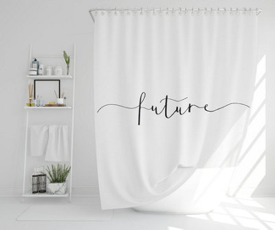 Text Future (Shower Curtain) / Default Title | DIY at B&Q