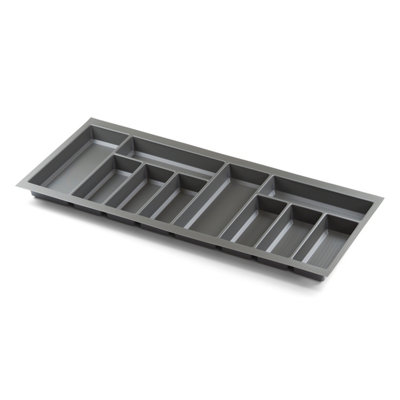 Textured Grey Cutlery Tray for 1000mm Blum Tandembox Kitchen Drawer ...