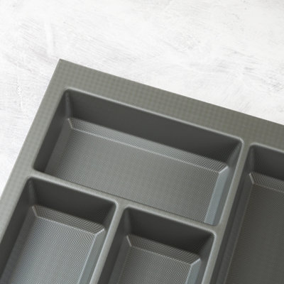 Textured Grey Cutlery Tray for 900mm Blum Tandembox Kitchen Drawer ...