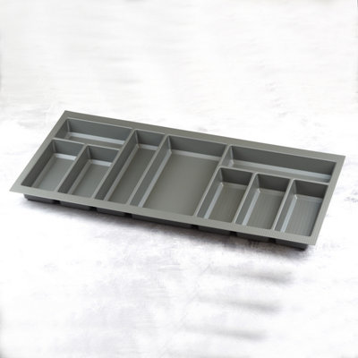 Textured Grey Cutlery Tray for 900mm Blum Tandembox Kitchen Drawer ...
