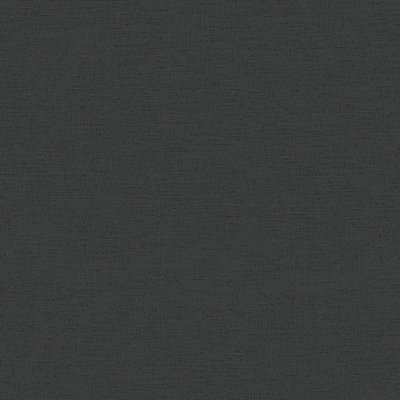 Textured Linen Effect Wallpaper in Charcoal