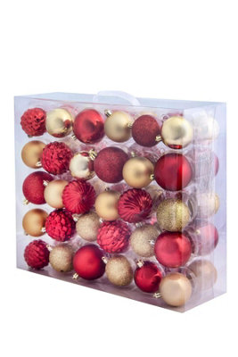 The 212pc Red & Gold Full Heavy Coverage Bauble Set (8ft trees)