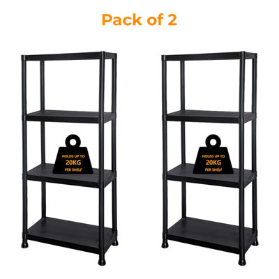 The 4-Tier Plastic Racking Shelf is an ideal solution for storage and ...