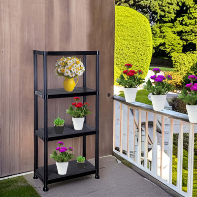 The 4-Tier Plastic Racking Shelf is an ideal solution for storage and ...