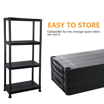 The 4-Tier Plastic Racking Shelf is an ideal solution for storage and ...
