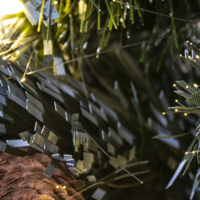 The 4ft Frosted LED Pine Fibre Optic Tree