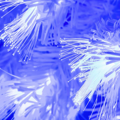The 4ft White Blue Ripple Effect Fibre Optic Tree