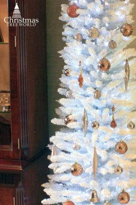 The 5ft White Italian Pencilimo Tree with hinged branches