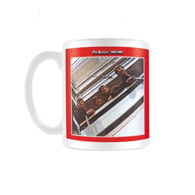 The Beatles Text Mug and Sock Set Red/Blue/White (One Size)