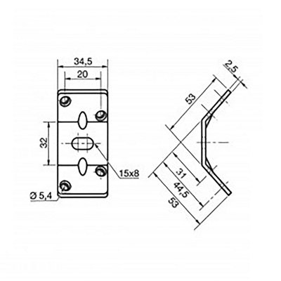 The Bed Slats Company Table Leg Furniture Corner Brackets Fixings Steel ...