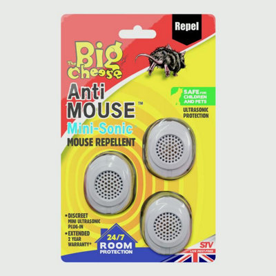 The Big Cheese - Anti Mouse Mini Sonic Mouse Repellent - 3 Pack