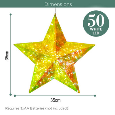 The Christmas Workshop 3D Iridescent Star Light