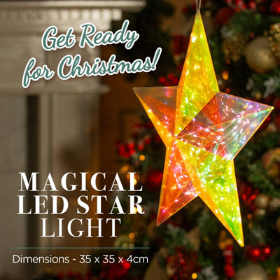 The Christmas Workshop 3D Iridescent Star Light